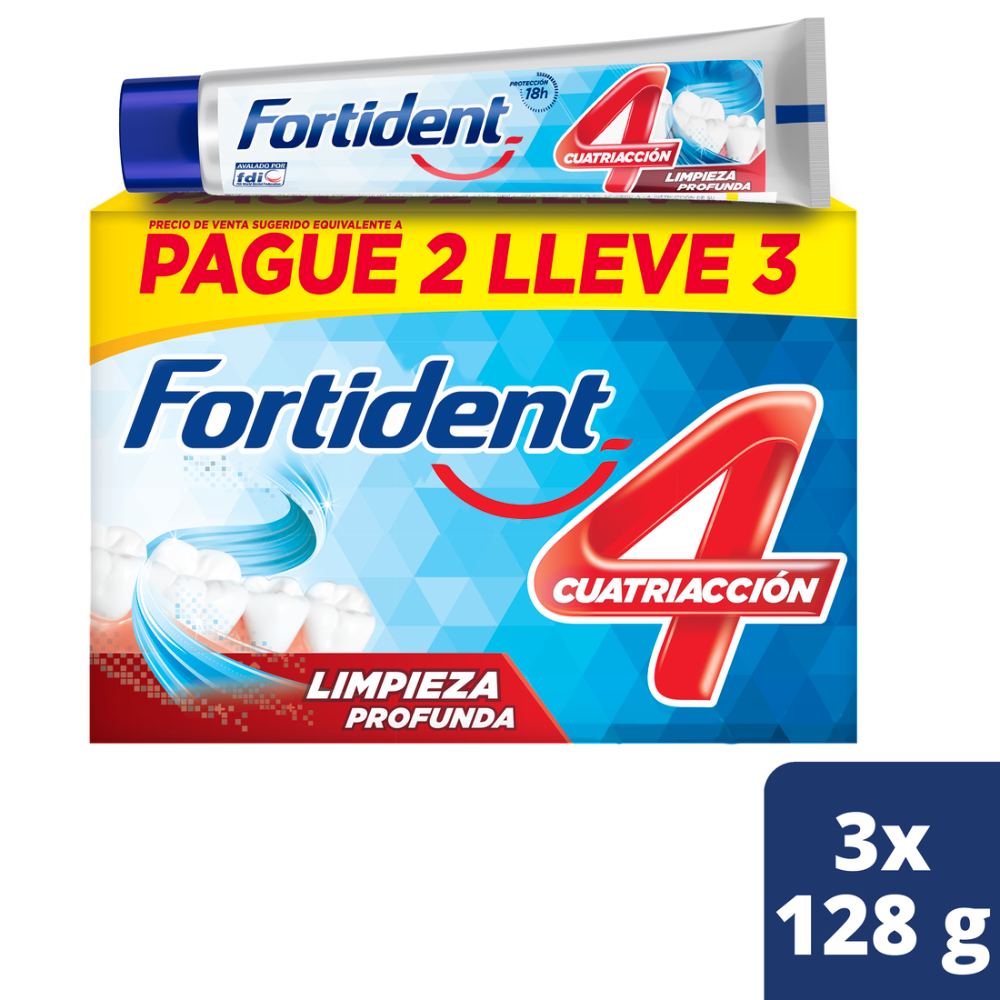 Aprovecha: Crema Dental Fortident Limpieza Profunda 128g - Olímpica