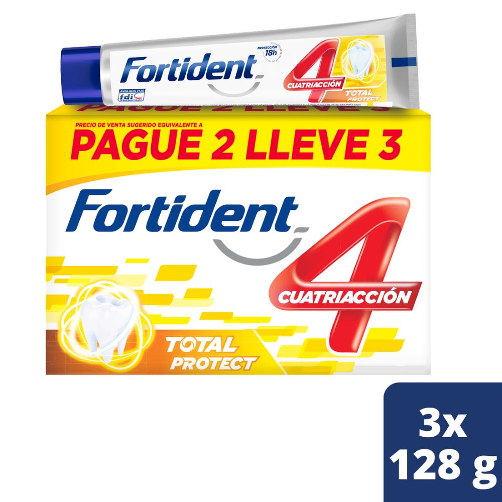 Aprovecha: Crema Dental Fortident Total Protect 128 G - Olímpica