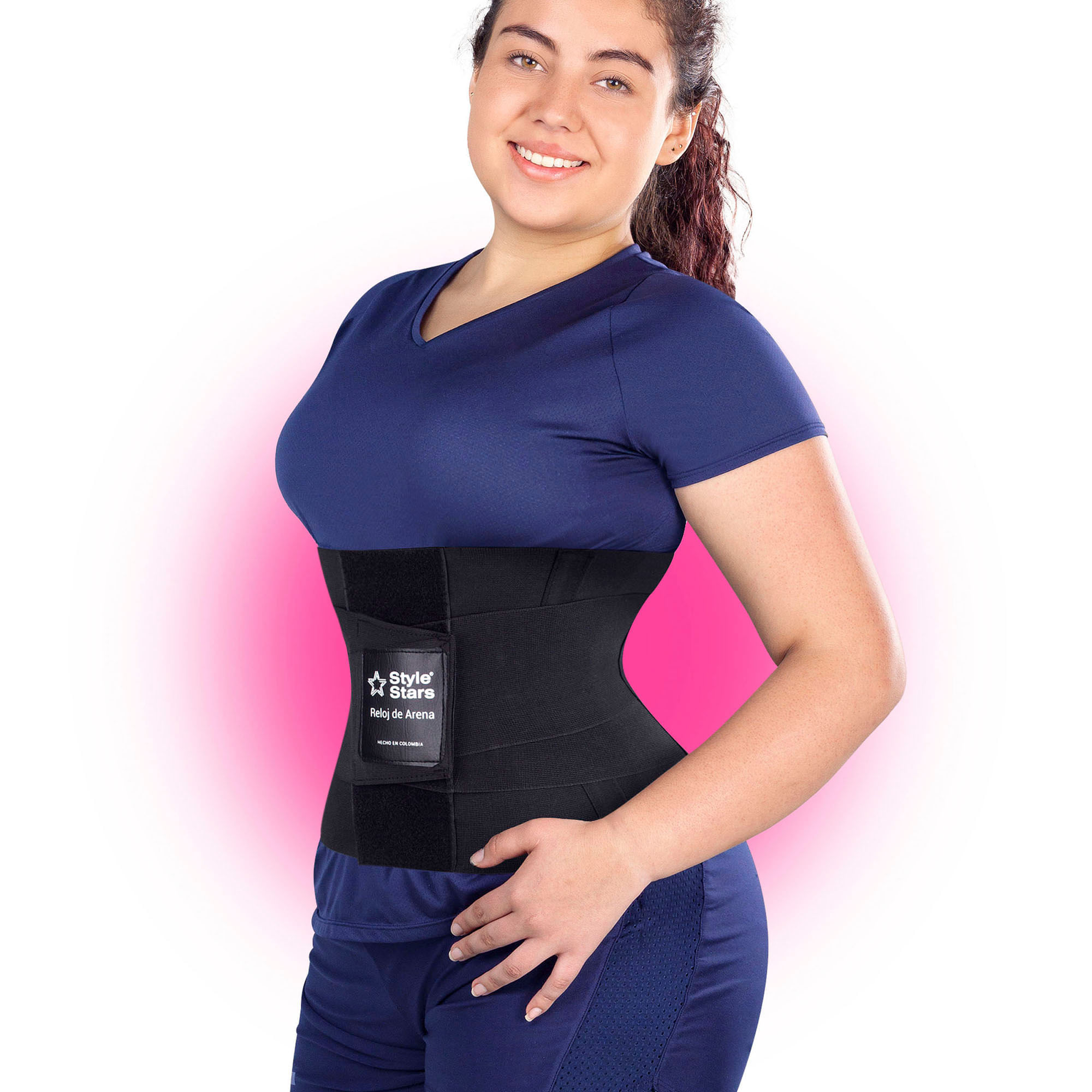 Faja moldeadora Reloj de Arena cinturilla corset Style Stars Negra ...
