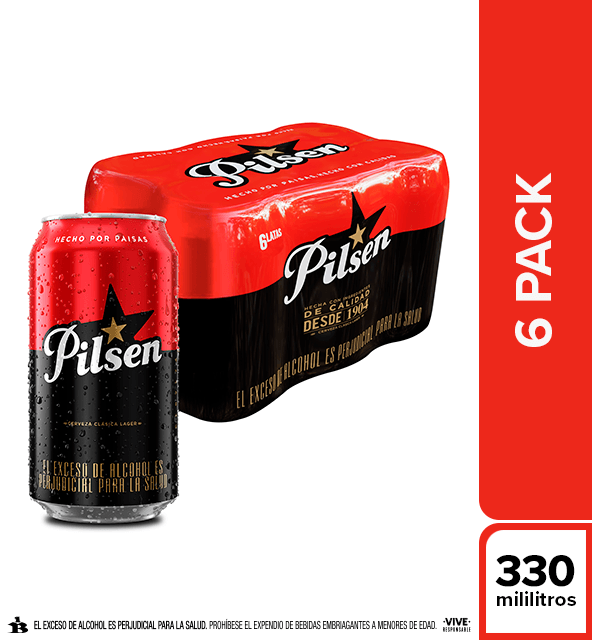 CERVEZA PILSEN LATA 330 ML X 6 - Olímpica