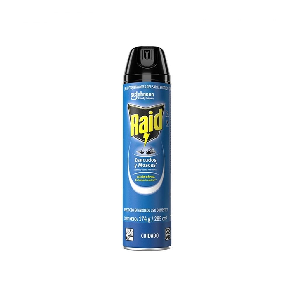Insecticida Raid Aerosol Mata Moscas y Mosquitos 285ml - Olímpica