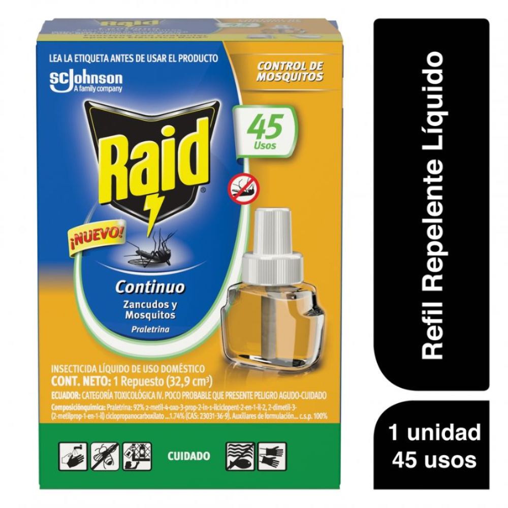 Repelente Raid Repelente Líquido para Insectos Voladores naranja ...