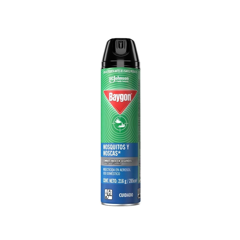 Insecticida Baygon Aerosol Mata Moscas y Mosquitos 285ml - Olímpica Insecticida Baygon Aerosol Mata Moscas y Mosquitos 285ml - Olímpica