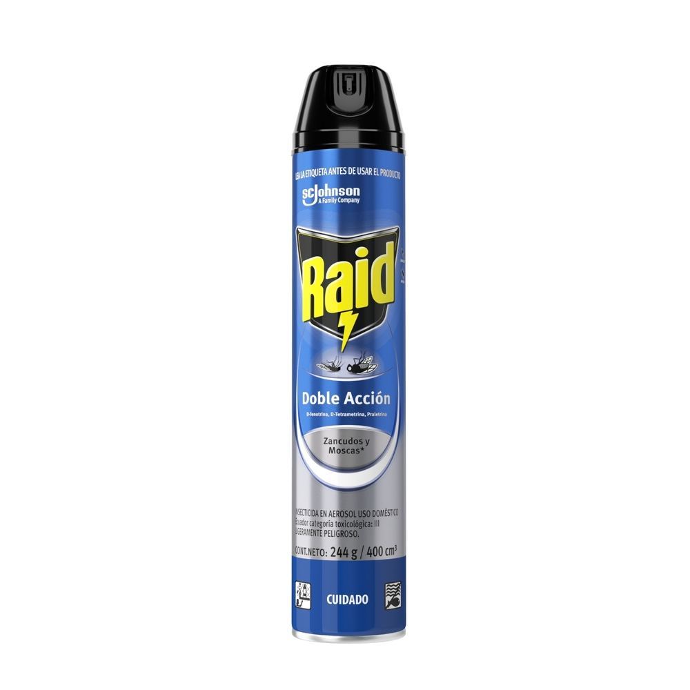 Insecticida Raid Aerosol Mata Moscas y Mosquitos 400ml - Olímpica