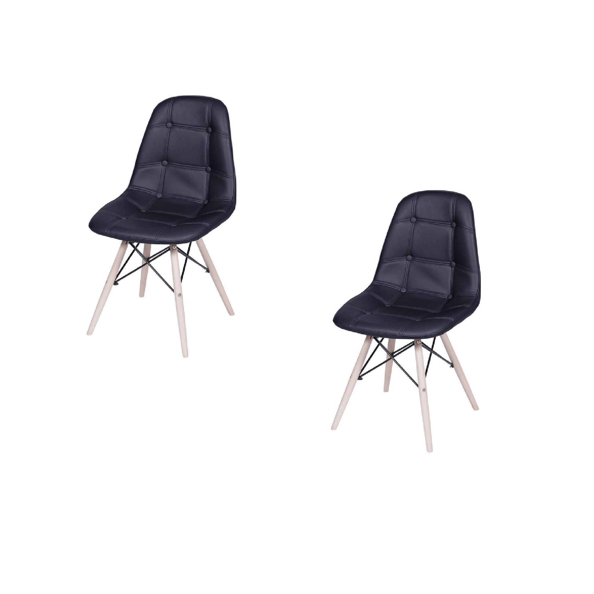 Aprovecha el Kit x2 Sillas DKR Botones Negras - Olímpica