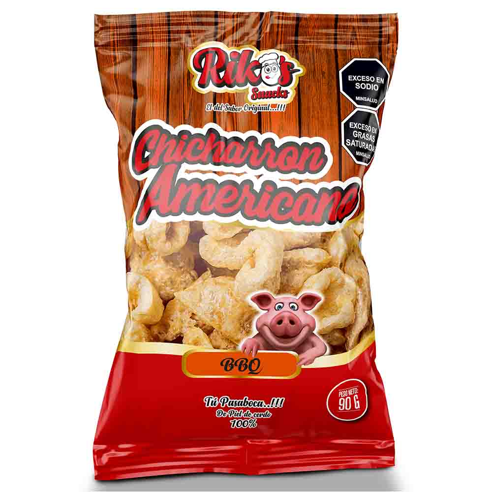 PBOCA CHICHAR RIKOS AMERICANO BBQ 90g - Olímpica