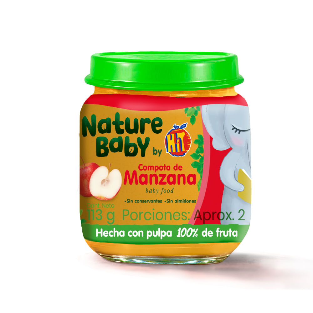 COMPOTA NATURE BABY MANZANA 113gr - Olímpica