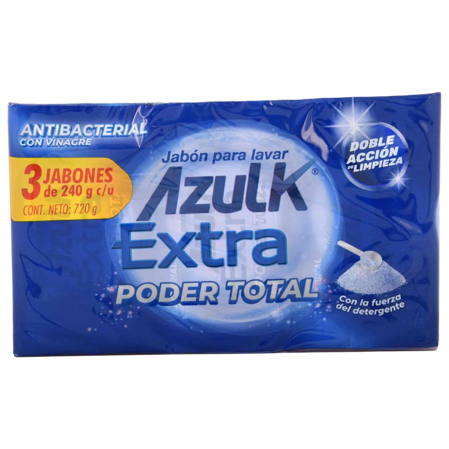 JABON AZULK EXTRA ANTIBACT VINAG 240g X3 - Olímpica
