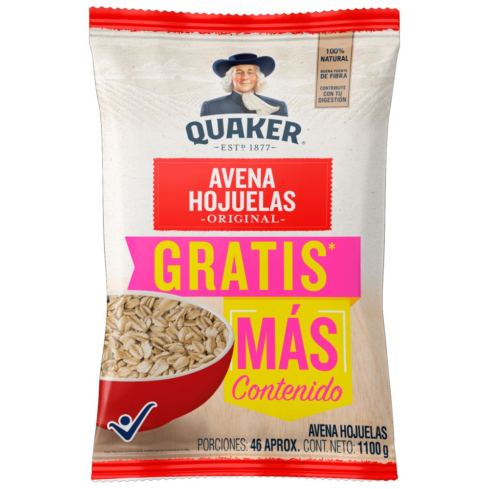 AVENA QUAKER HOJUELA BSA 1100g - Olímpica