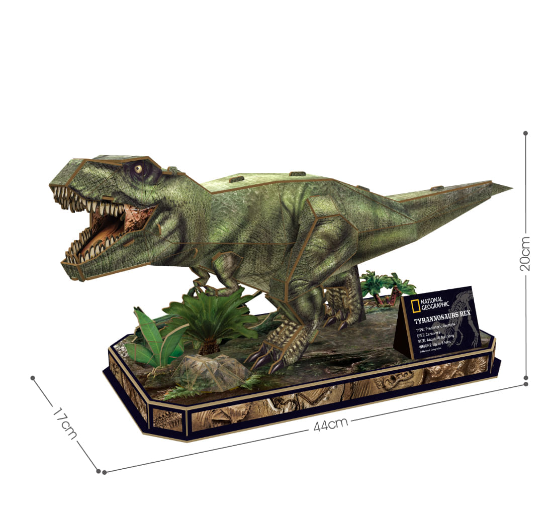 Rompecabezas Armable T-Rex Nat Geo E 3D - 52P - Olímpica Rompecabezas Armable T-Rex Nat Geo E 3D - 52P - Olímpica