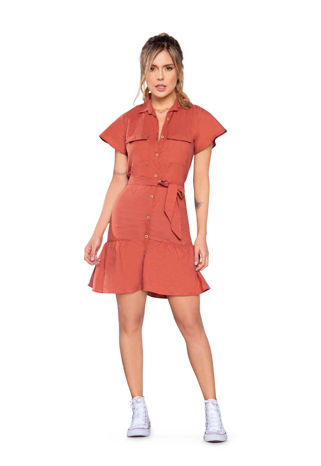 Descubre Vestido Juvenil Ladrillo: Estilo Único - Olímpica