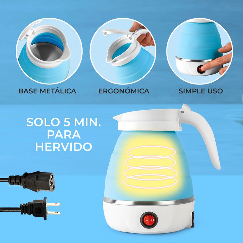 Hervidor De Agua Plegable Electrica 304 Ys-2008 - Olímpica