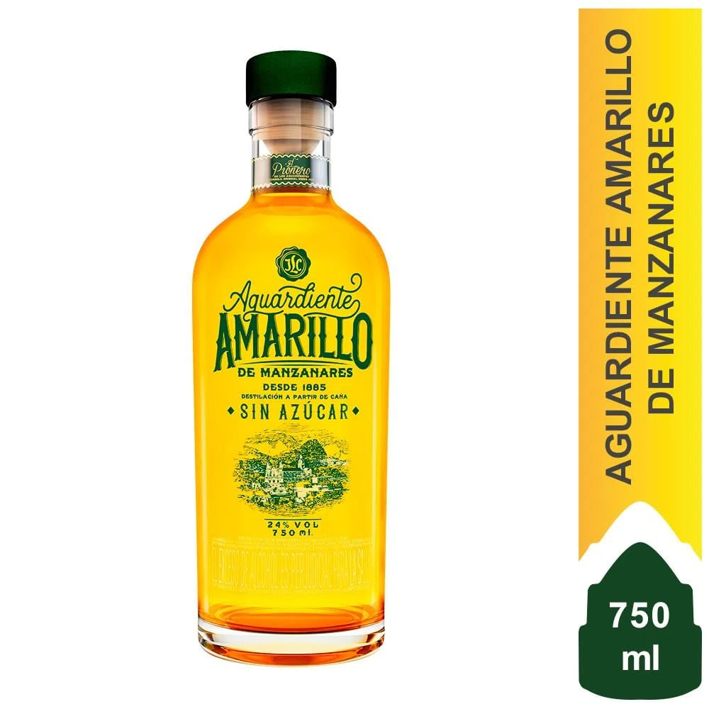 Aguardiente Amarillo 24° Sin Azúcar x 750 ml - Olímpica