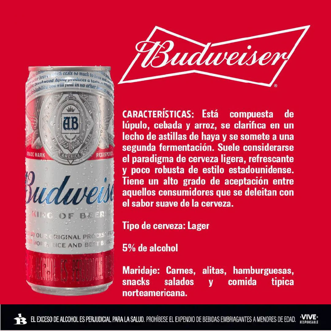 Compra Cerveza Budweiser 269 ml x6 Latas en Olímpica - Olímpica