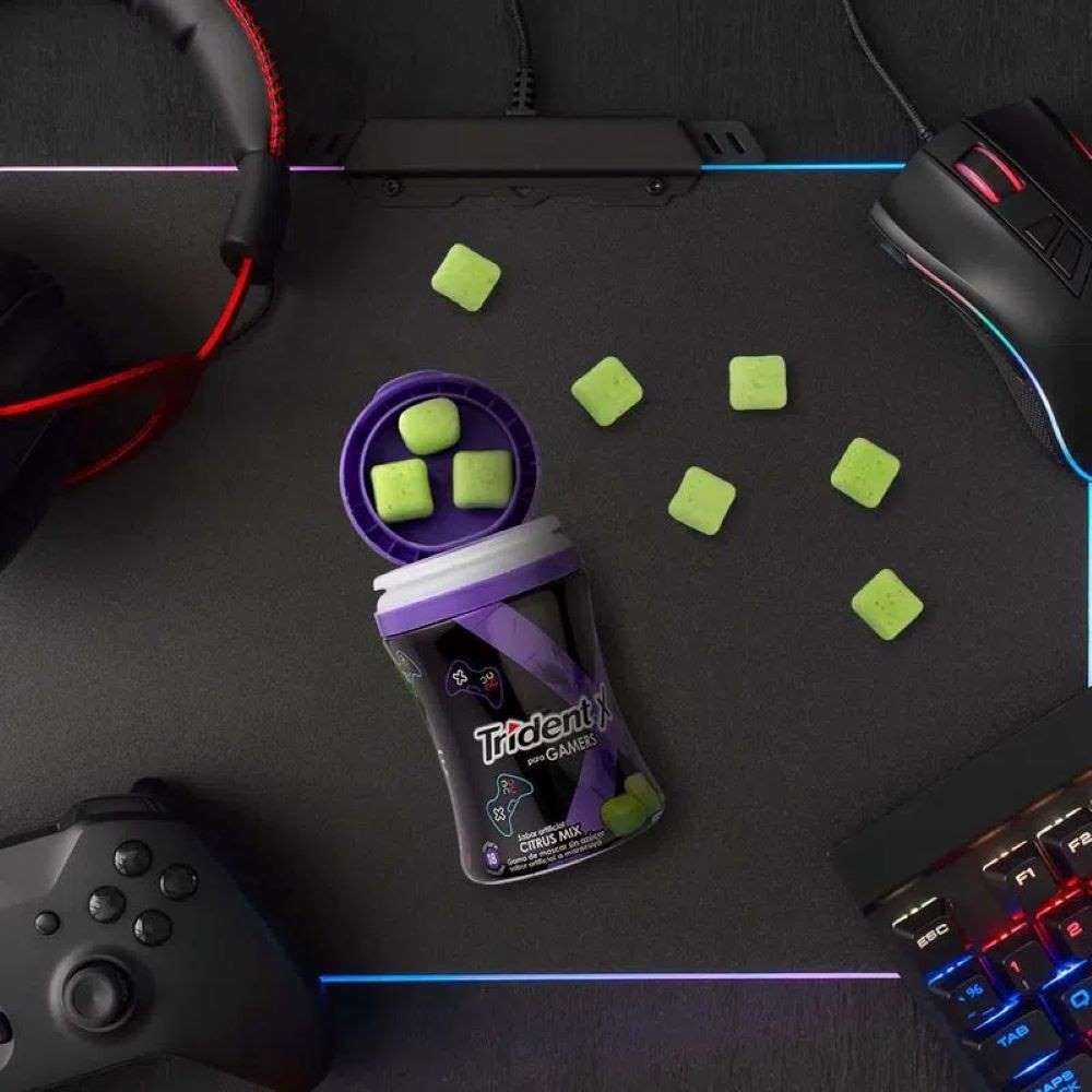Chicles Trident X Botella para Gamers 18 chicles - Olímpica