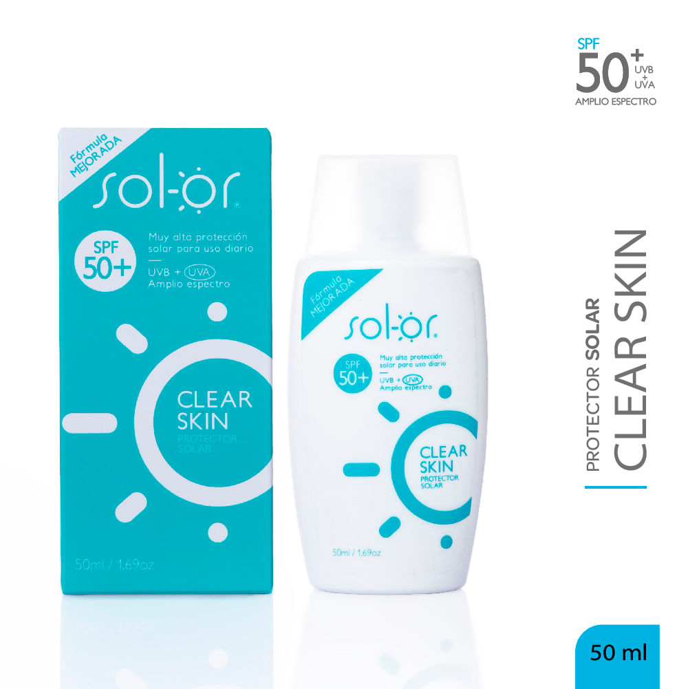 SOL-OR CLEAR SKIN SPF 50 X 50 MILILITROS - Olímpica