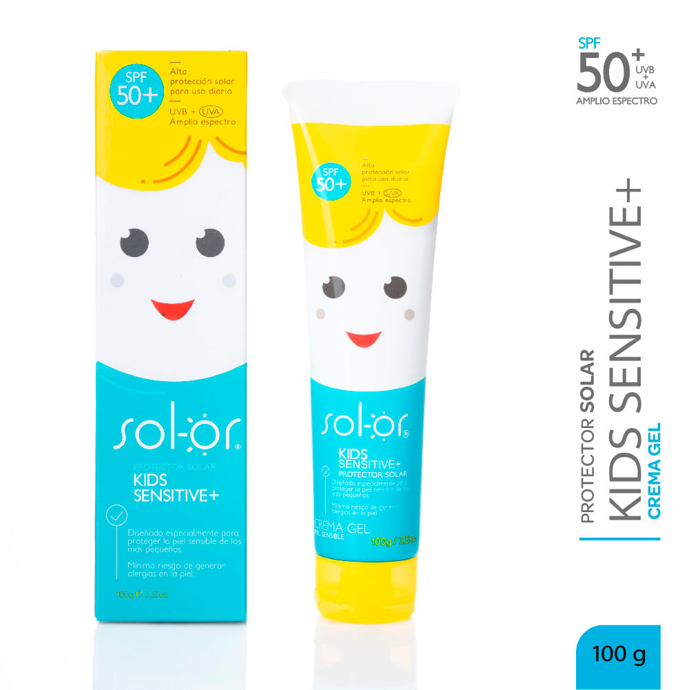 SOL-OR KIDS SENSITIVE + SPF50 X 100 GRAMOS - Olímpica