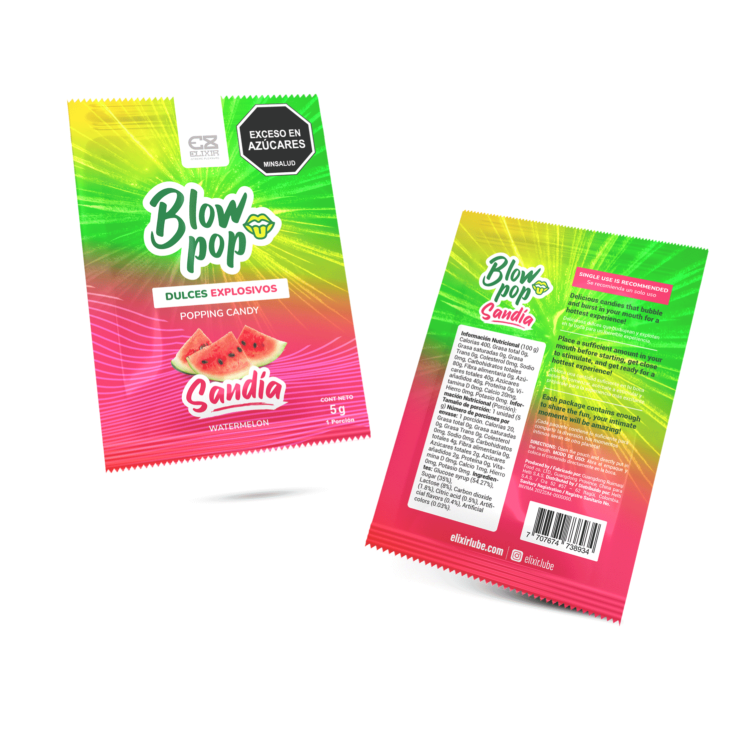 Descubre Blow Pop Elixir Sandia 5gr: Sabor Único! - Olímpica