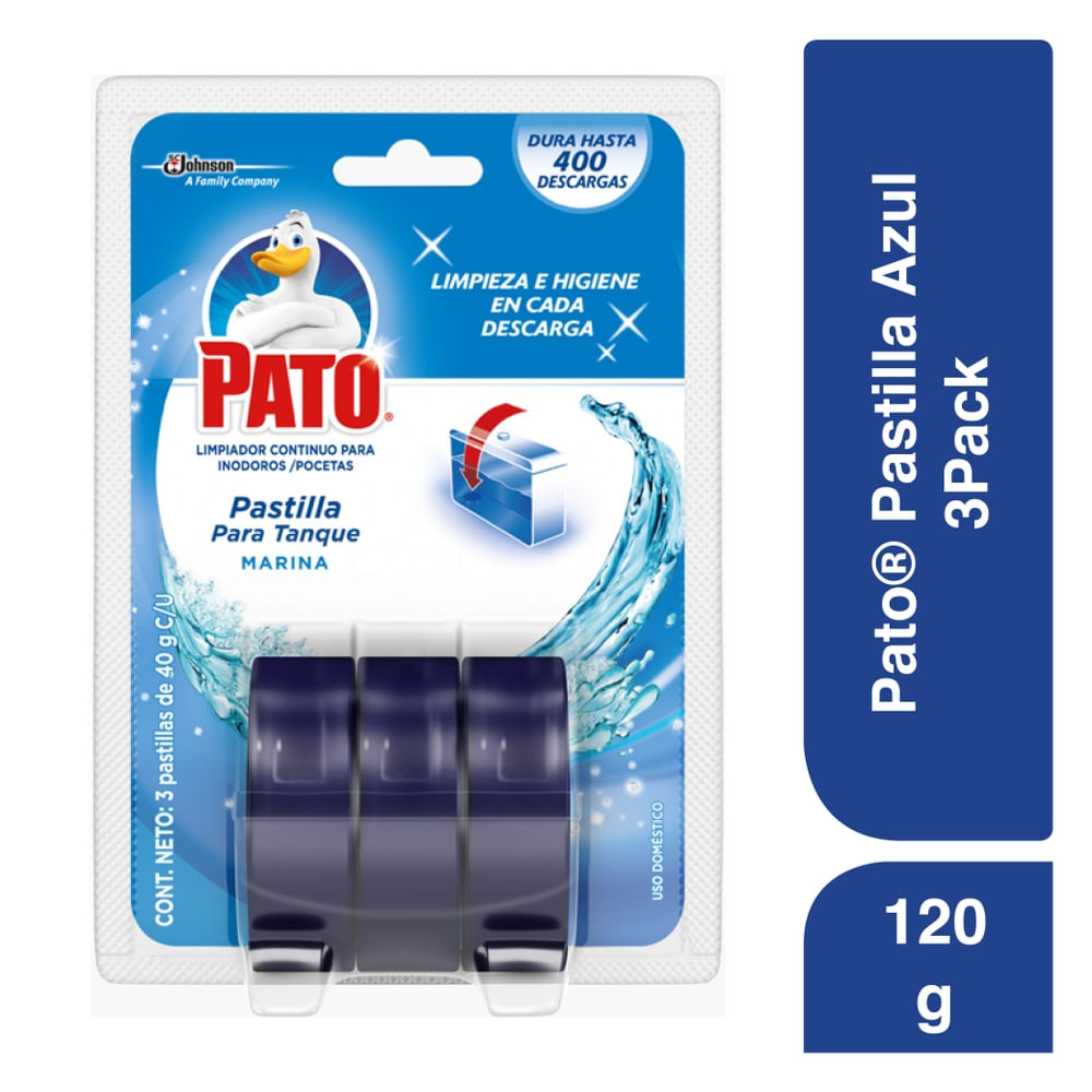 Limpiador Inodoro Pato Tanque Pastilla Marina 3 pack 120g - Olímpica