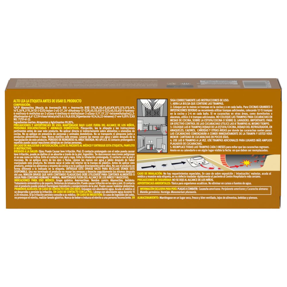 Insecticida Raid Max Trampas para Cucarachas 4 piezas - Olímpica