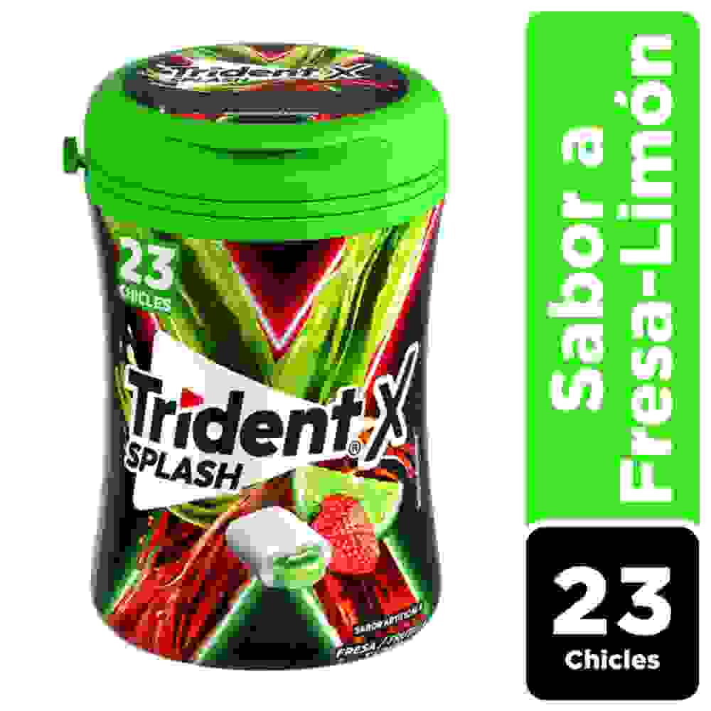Chicles Trident Botella Splash Sin Azúcar 23 chicles - Olímpica
