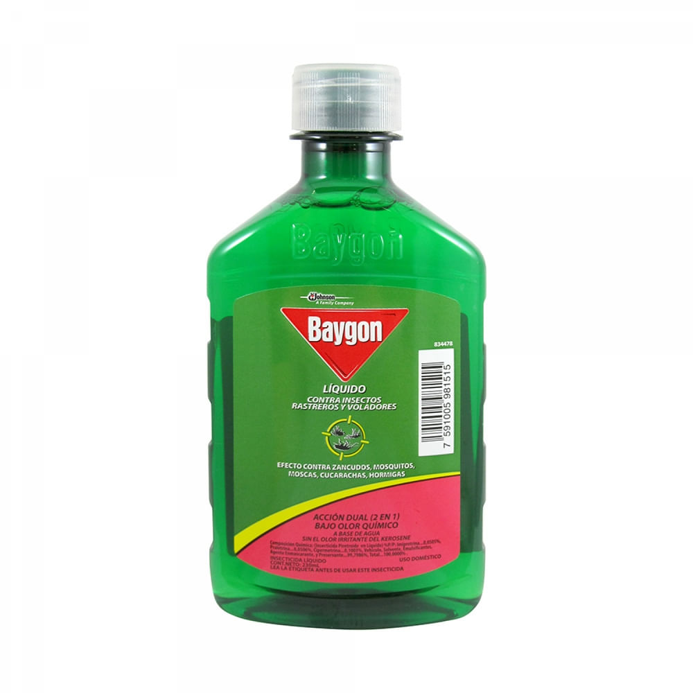 Insecticida Baygon Líquido Mata Insectos Voladores y Rastreros 230ml ... Insecticida Baygon Líquido Mata Insectos Voladores y Rastreros 230ml ...