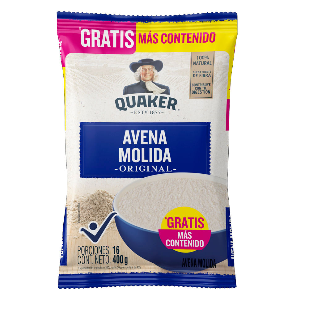 Aprovecha Avena Quaker Molida 400 G: Nutrición y Sabor - Olímpica