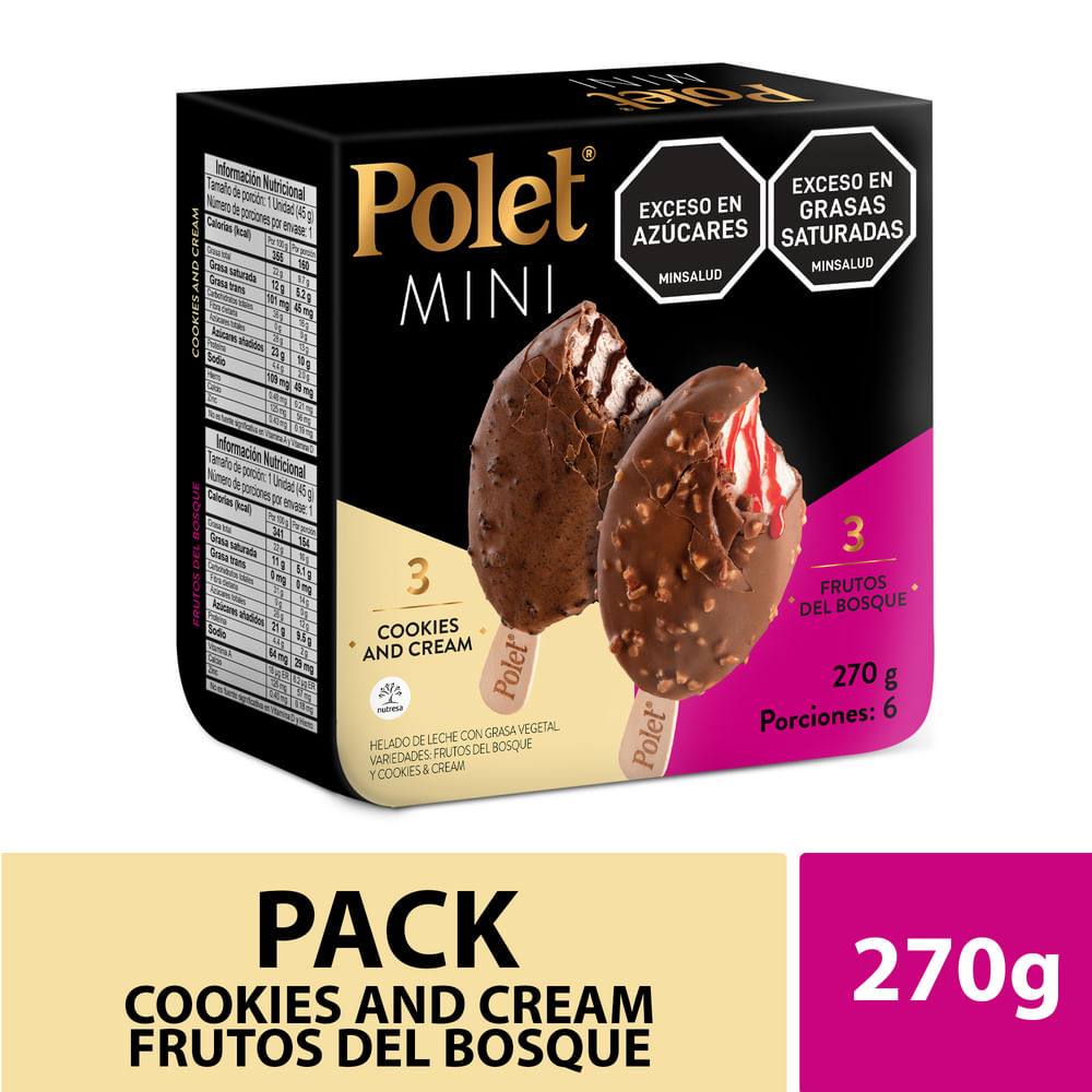 PALETA CREM HELADO M/POLET STDO X6un 270g - Olímpica