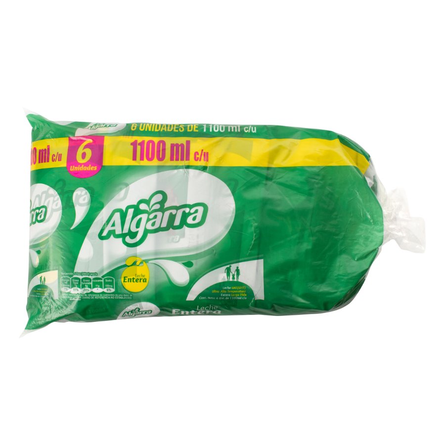 LECHE UHT ALGARRA ENT BSA 1.1 L X6 - Olímpica