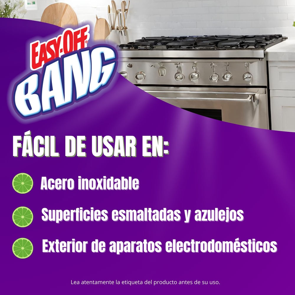 Quitagrasa Easy Off Bang Limón 500ml Doypack en Oferta - Olímpica