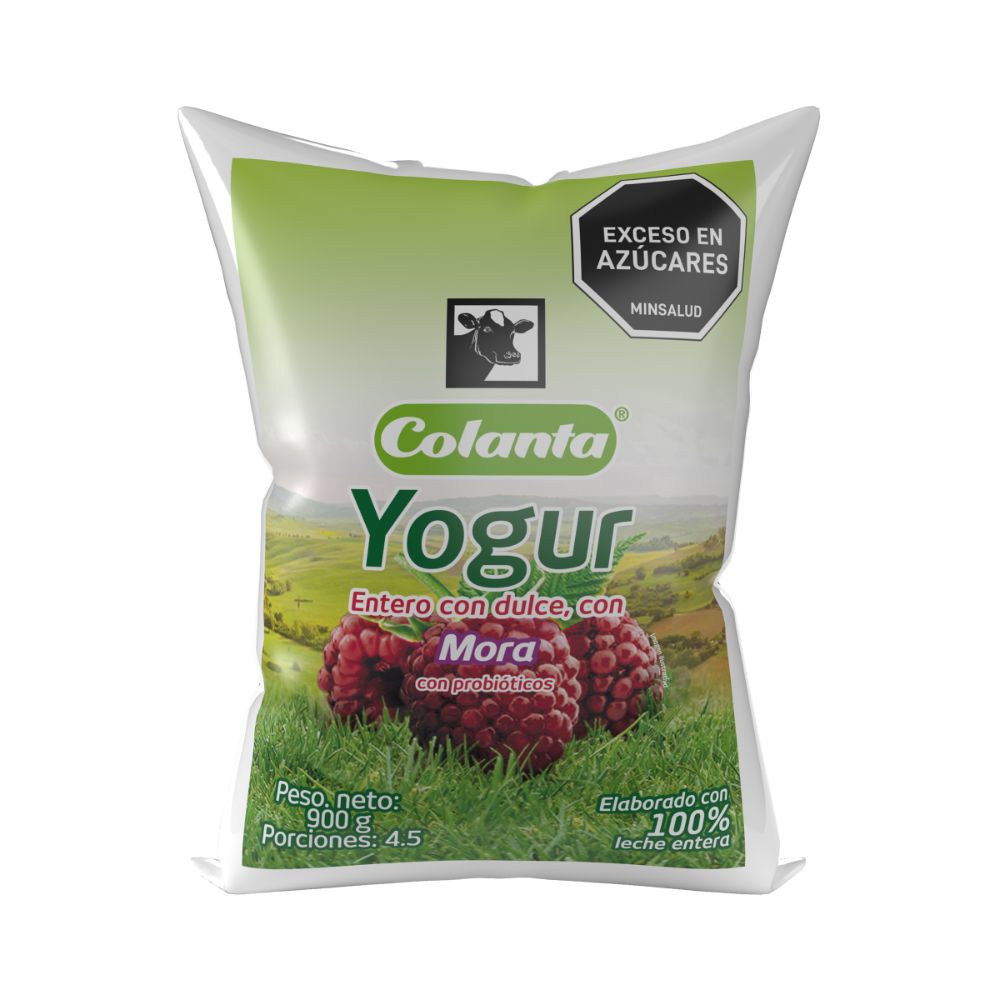 YOGUR COLANTA ENT 900g, MORA - Olímpica