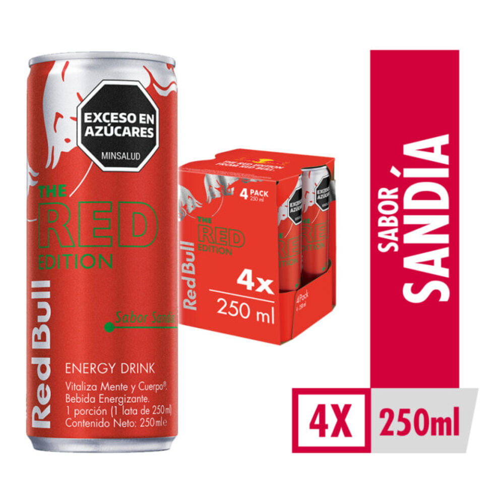 BEB ENERGIZ RED BULL SANDIA 250ML X4 - Olímpica