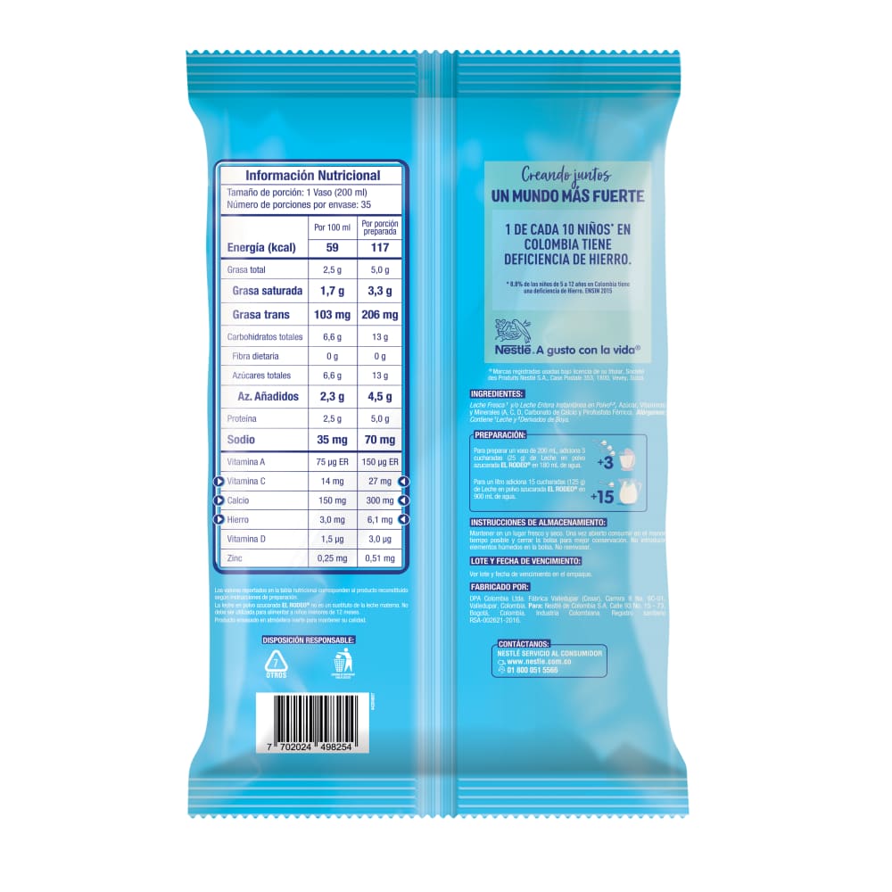 Leche Entera en Polvo El Rodeo x 875 gr en Oferta - Olímpica