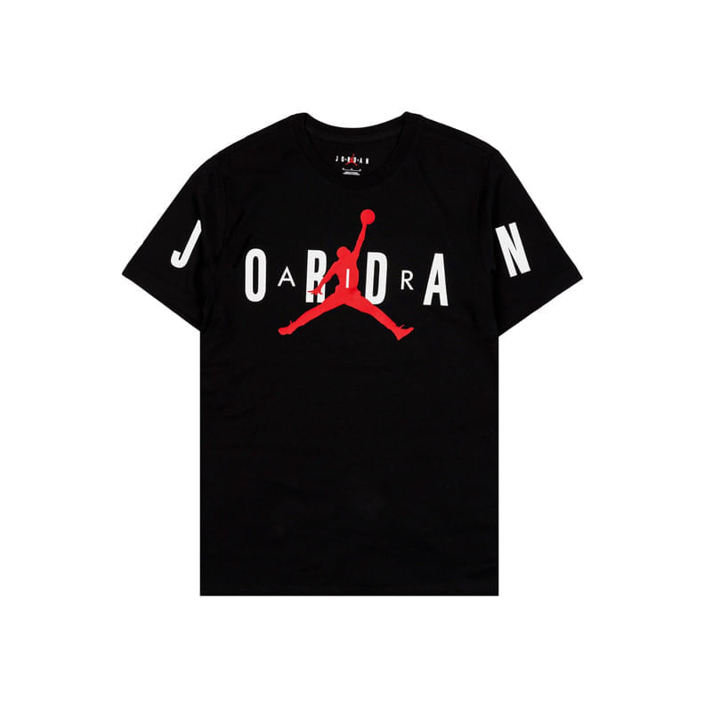 Aprovecha: Camiseta elástica Air Jordan en negro y rojo - Olímpica