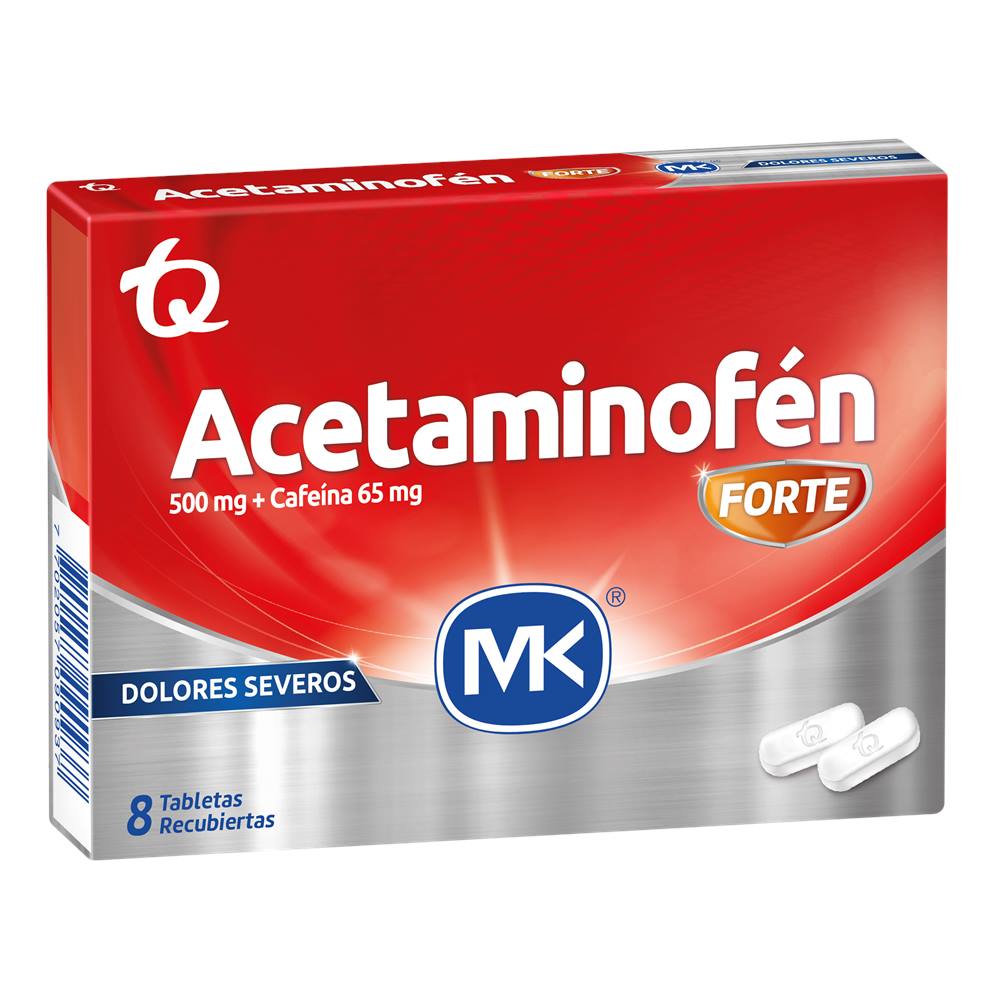 ACETAMINOFEN FORTE 500/65 MG X 8 TAB MK - Olímpica