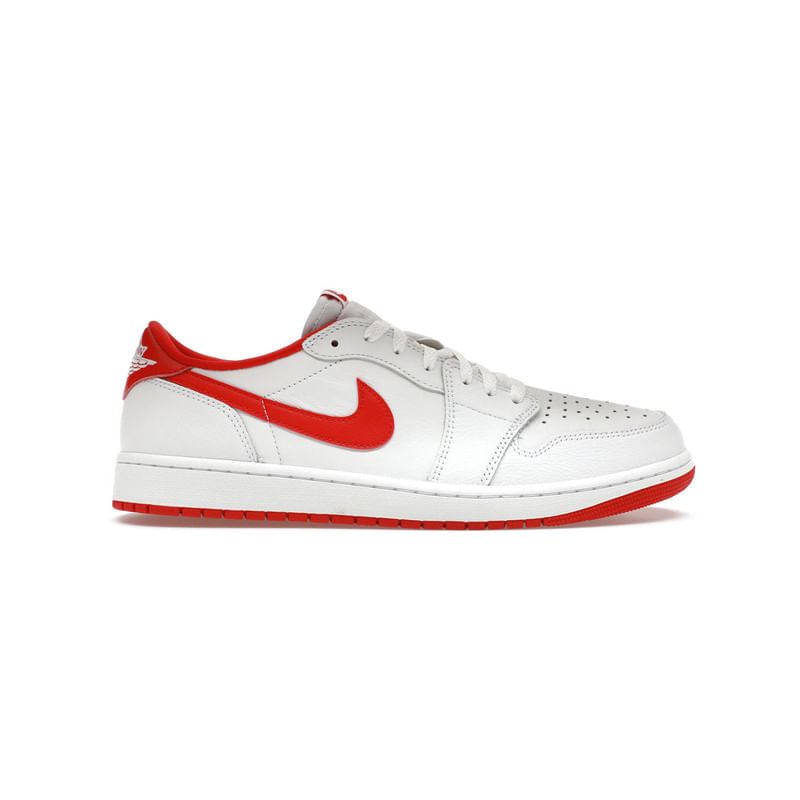 Tenis Nike Jordan 1 Low Og Color Blanco Rojo Hombre - Olímpica