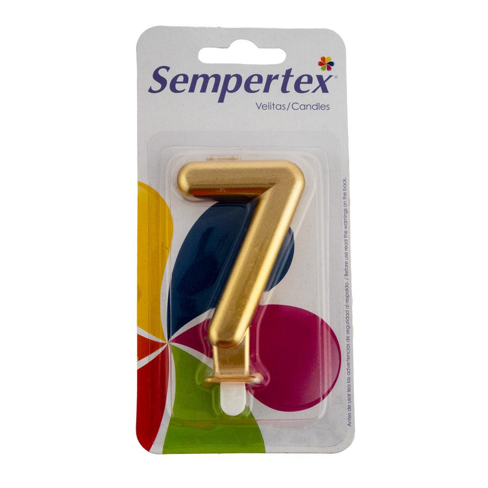 Promoción: Vela Sempertex Numérica Color Dorada #7 en Oferta - Olímpica