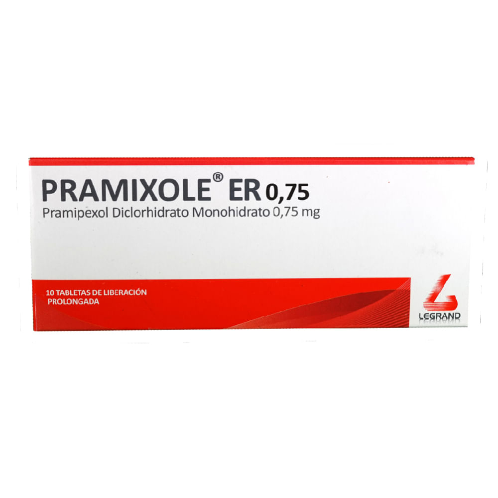 PRAMIXOLE ER 0.75 MG CAJA X 10 TABLETAS - Olímpica