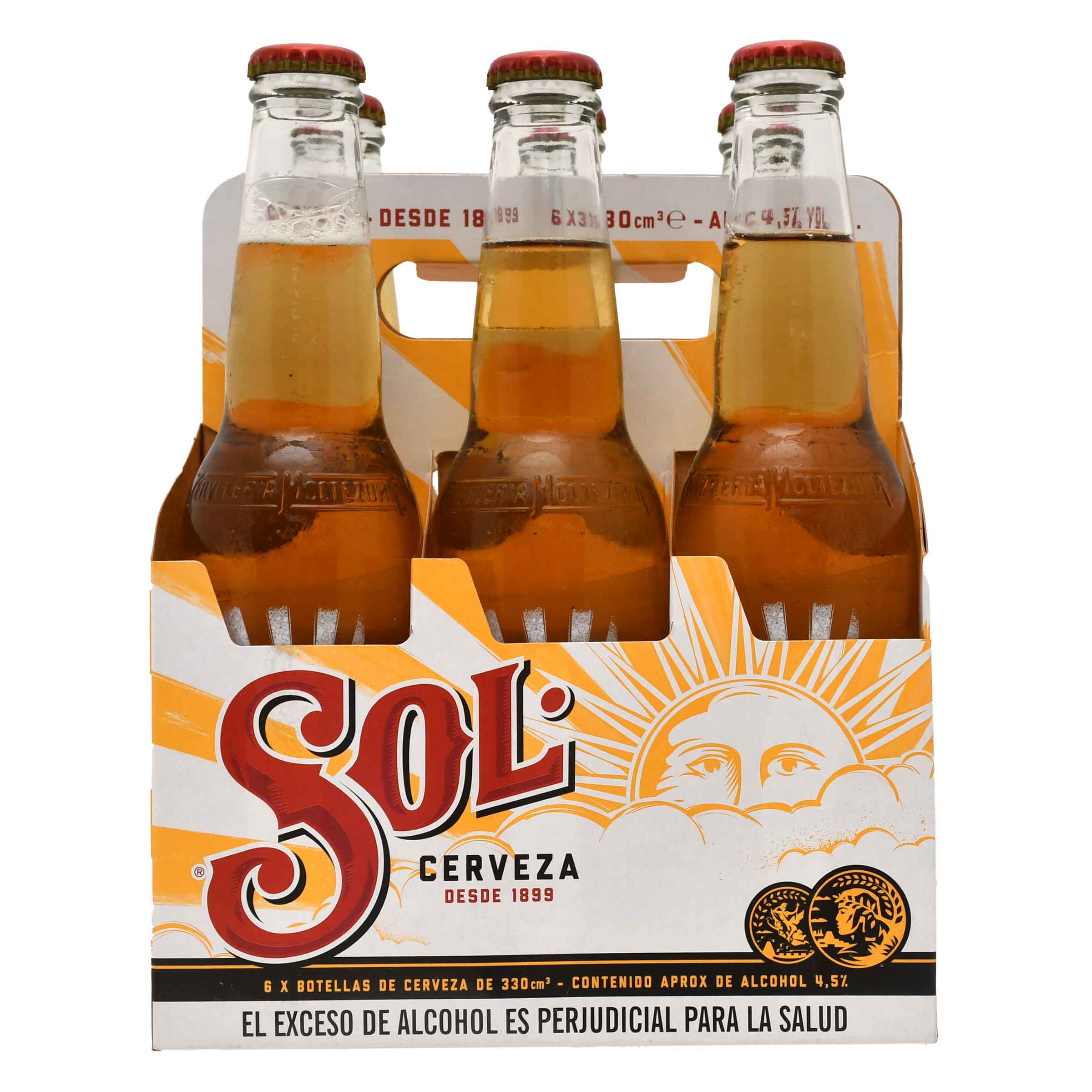Compra Cerveza Sol 330 ml x6 Botellas en Oferta - Olímpica