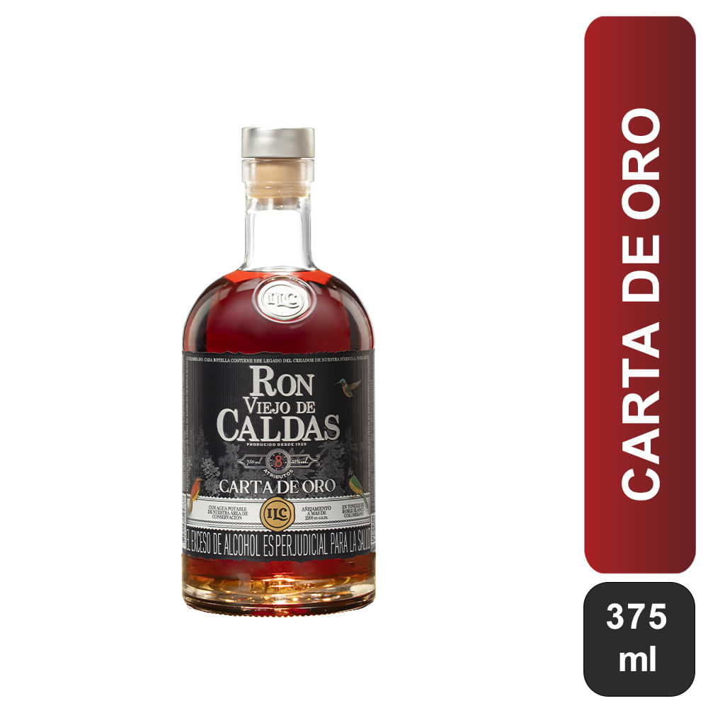RON VIEJO DE CALDAS CARTA ORO 375ML - Olímpica