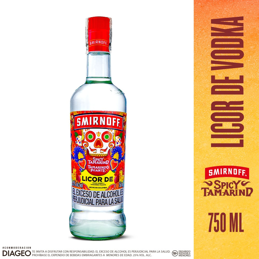 VODKA SMIRNOFF SPICY TAMARINDO 750ML - Olímpica
