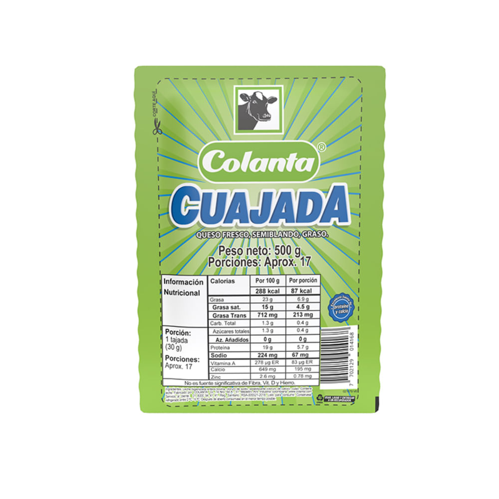Oferta en Cuajada marca Colanta X500 G, Compra Online - Olímpica