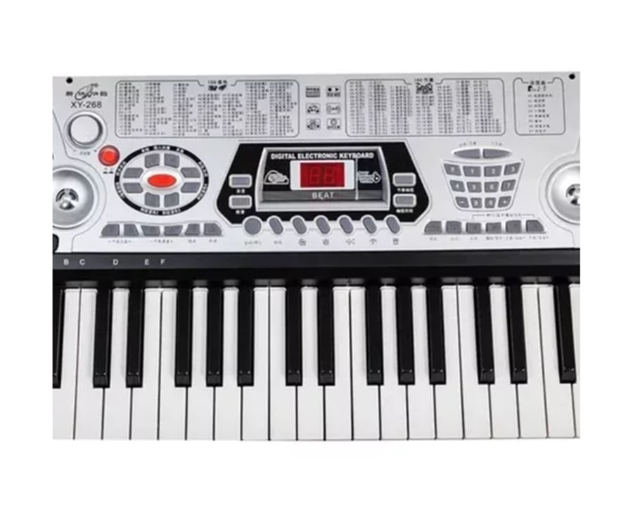 Teclado Piano Organeta Electrico Xy -268 Con 54 Teclas 100 Tonos - Olímpica