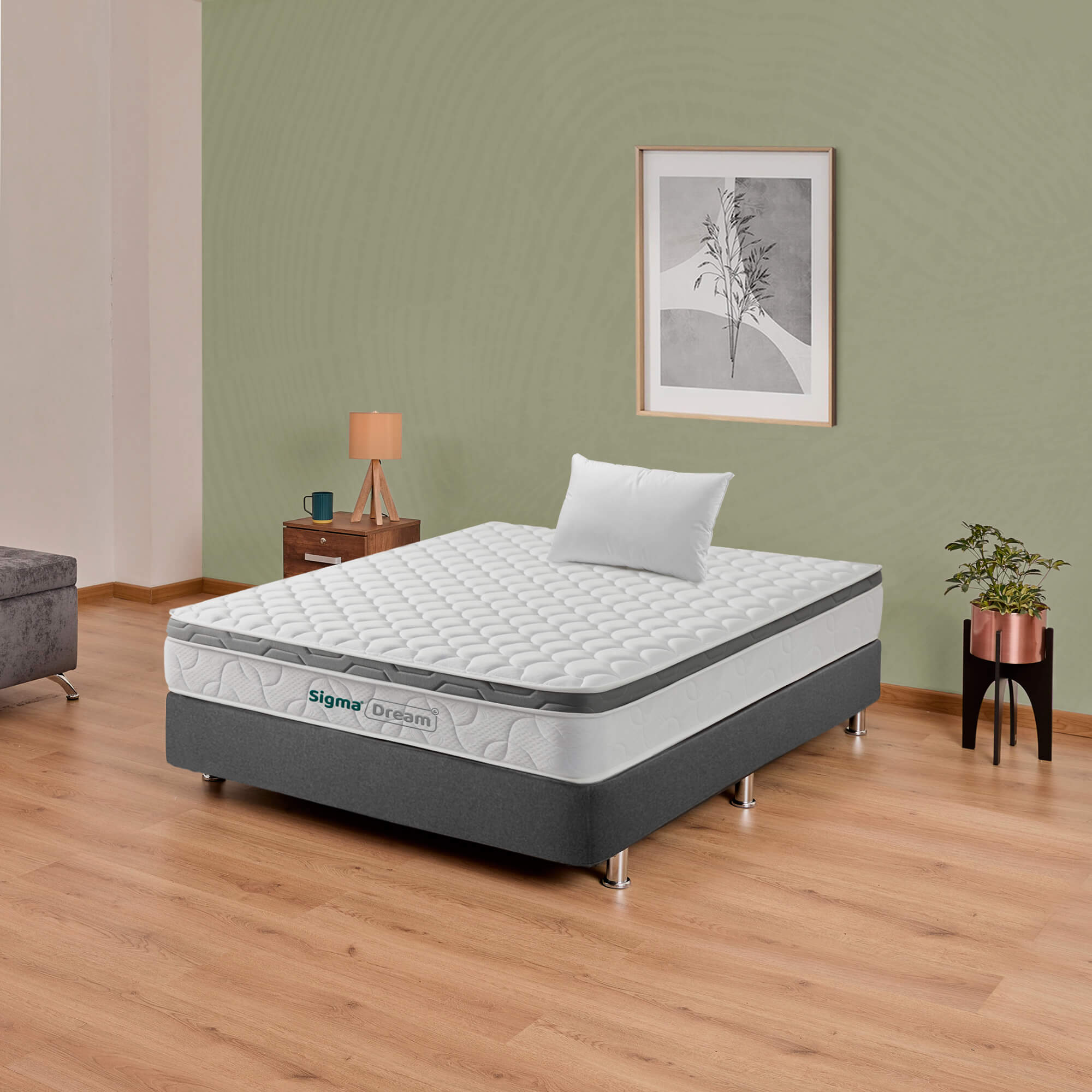 Aprovecha: Combo Sigma Dream 120x190, Somier y Almohada - Olímpica