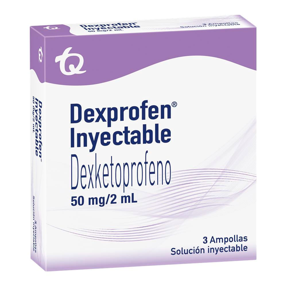 DEXPROFEN 50MG/2ML SOLUCIÓN INYECTABLE CAJA X 3 AMPOLLAS - Olímpica