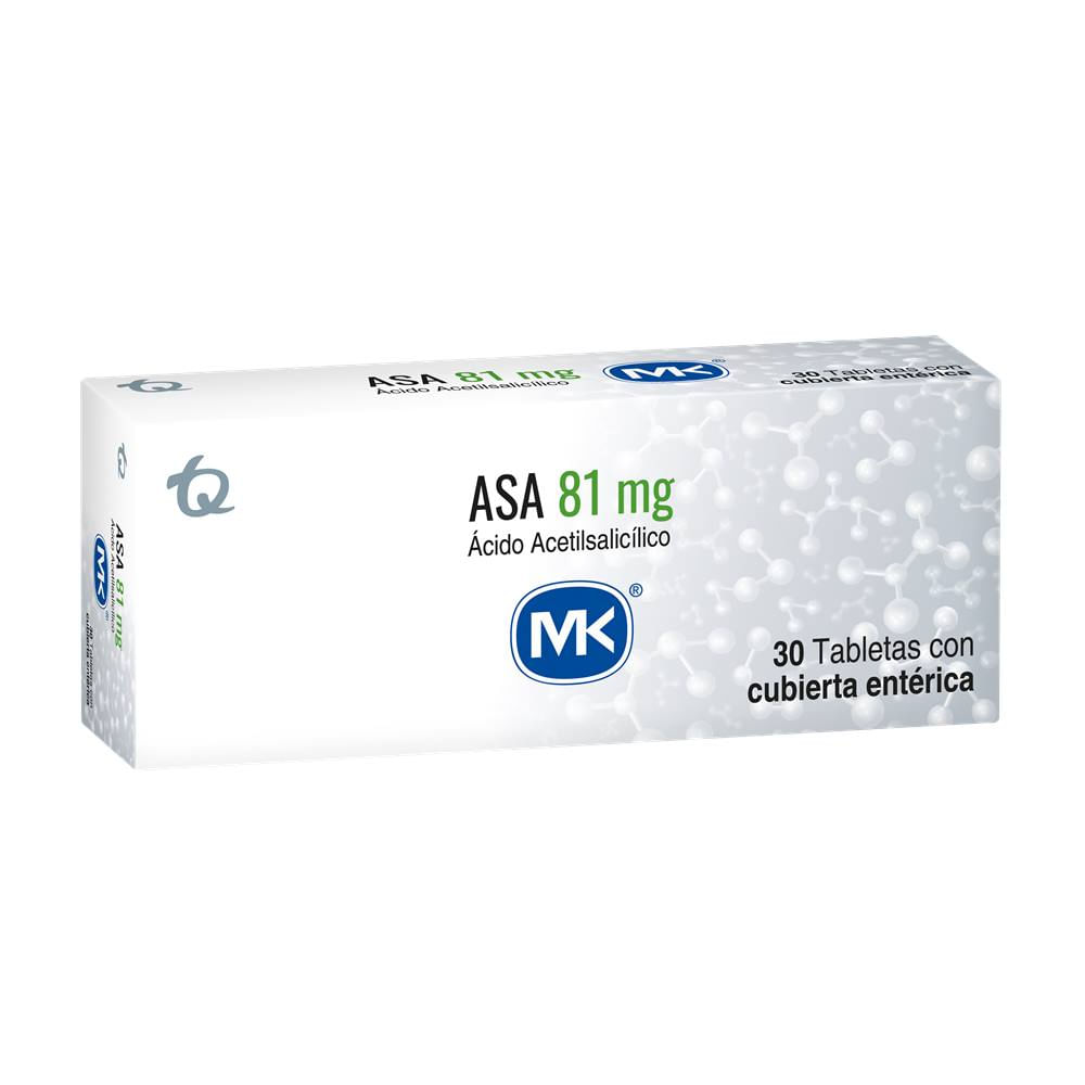 ASA 81 MG CAJA X 30 TABLETAS - Olímpica