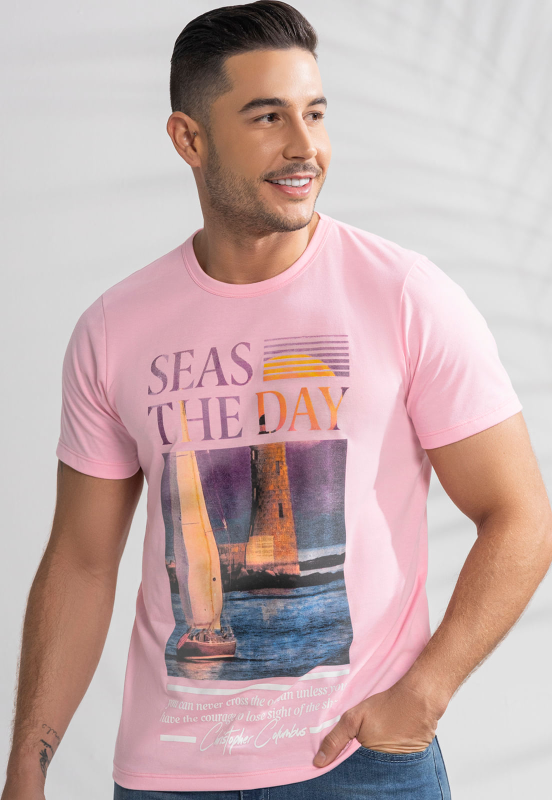 Camiseta Hombre Rosa Mp 101783 - Olímpica