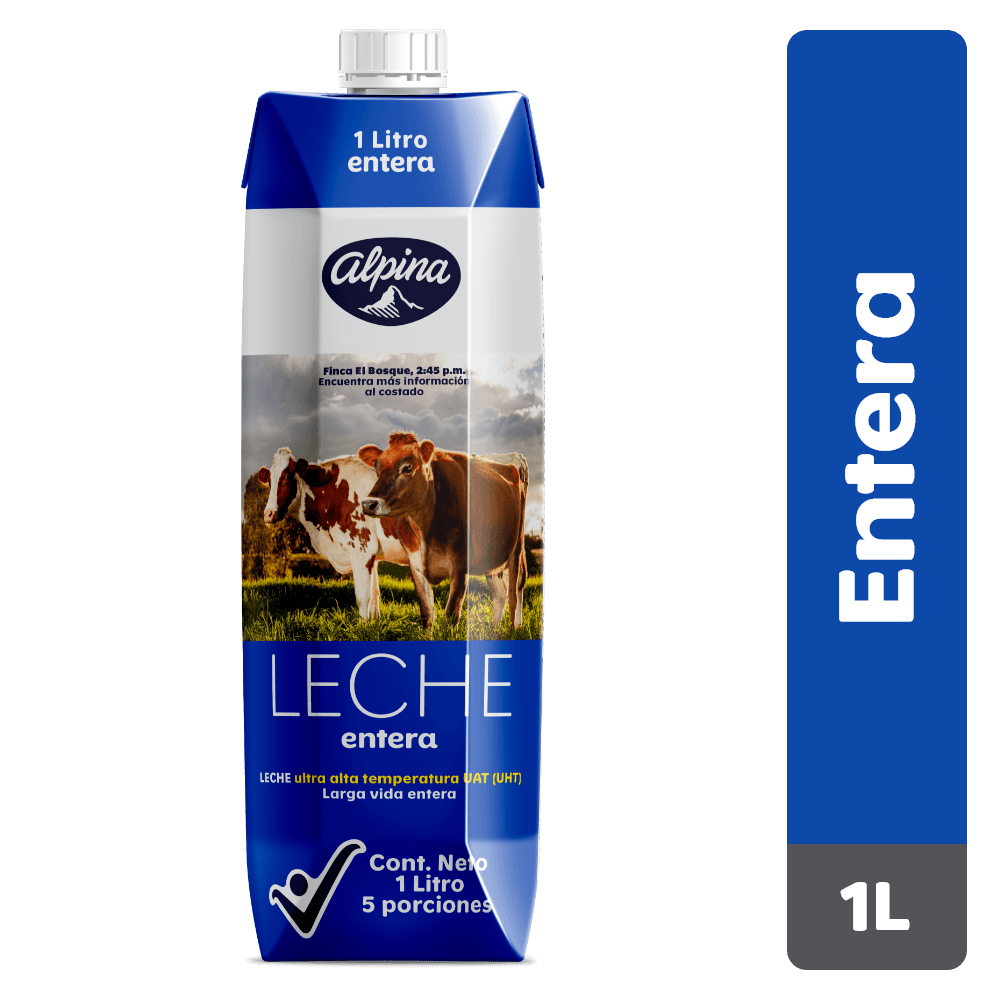 LECHE UHT ALPINA ENT CJ 1 L - Olímpica