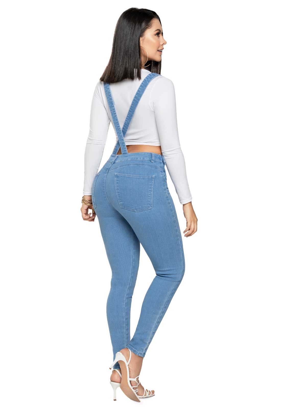 Aprovecha: Overall Largo Mujer Azul Claro Elegante - Olímpica