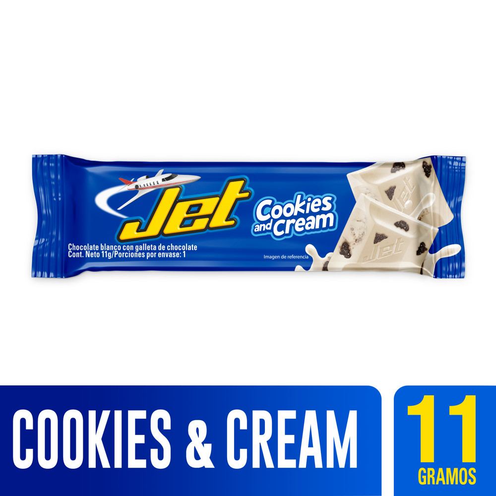 ¡Aprovecha! Chocolatina Jet Cookies & Cream 11g - Olímpica